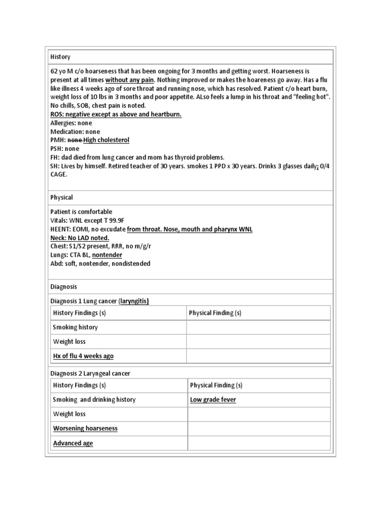 CS Patient Note | PDF | Science & Mathematics | Lifestyle