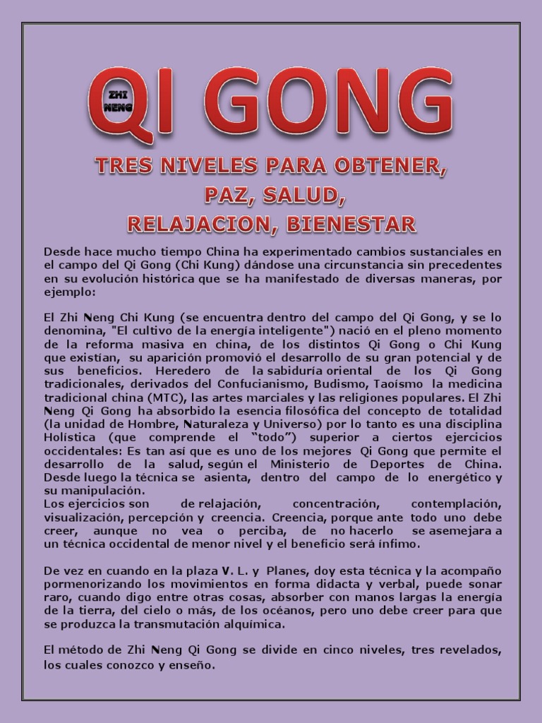 Zhi Neng Ejercicios Chi Kung | PDF | Qigong | Qi