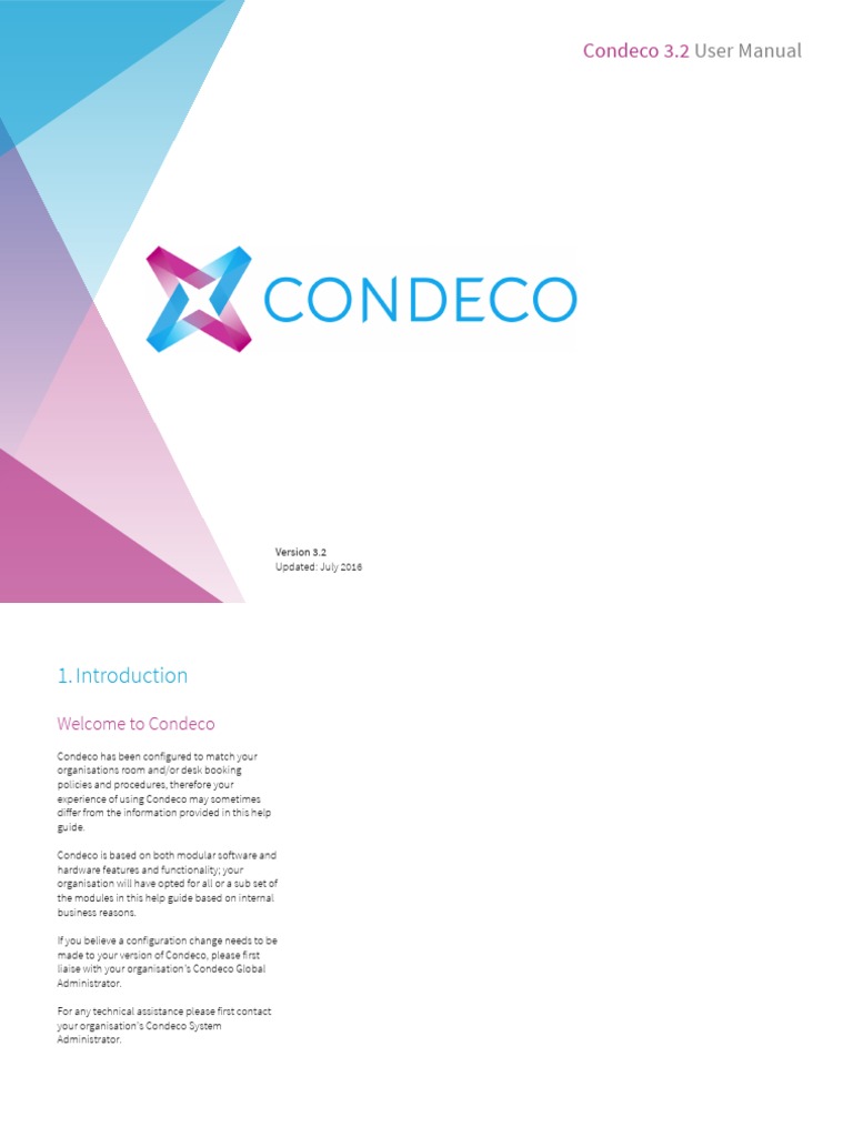 Condeco 3.2 User Manual | PDF | Icon (Computing) | Menu (Computing)