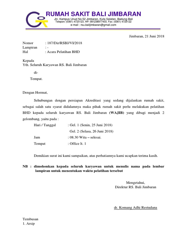 Undangan Pelatihan | PDF