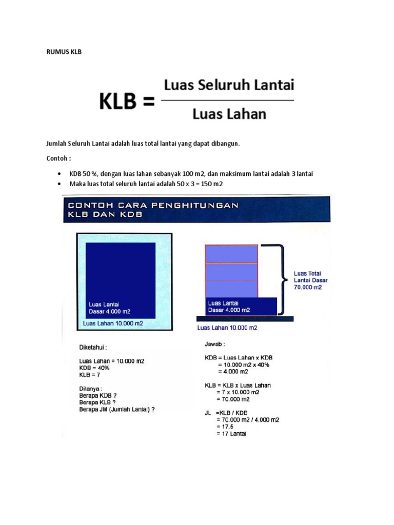 Rumus KLB | PDF