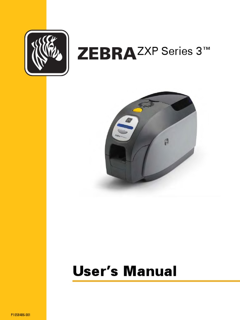 Zebra ZXP Series 3 Card Printer User Manual | PDF | Printer (Computing) | Electrical Connector