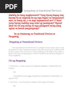 Mga Transitional Devices Sa Filipino | PDF