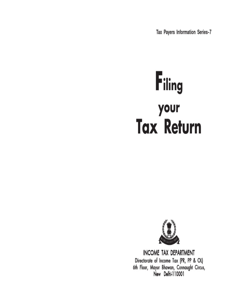 Filing Your Tax Return PDF | PDF | Income Tax In India | Services ...