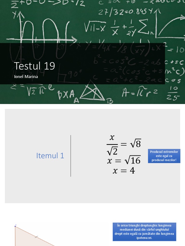 Test Matematica Proiect PPT Powerpoint | PDF