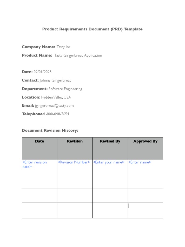 PRD Template 1 | PDF | Sales | Market Analysis