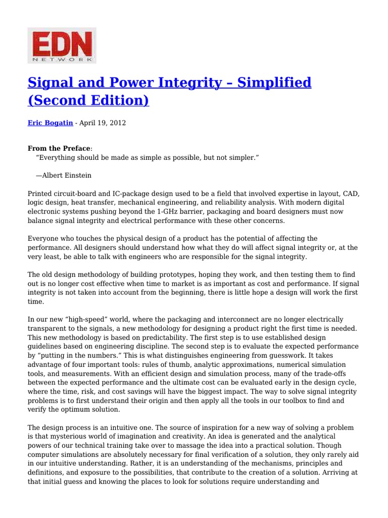 Signal and Power Integrity Simplified | PDF | Transmission Line | Capacitor