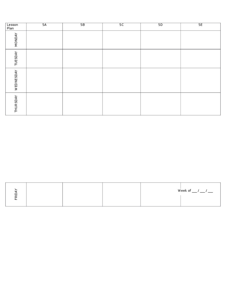 Lesson Plan 5A 5B 5C 5D 5E | PDF