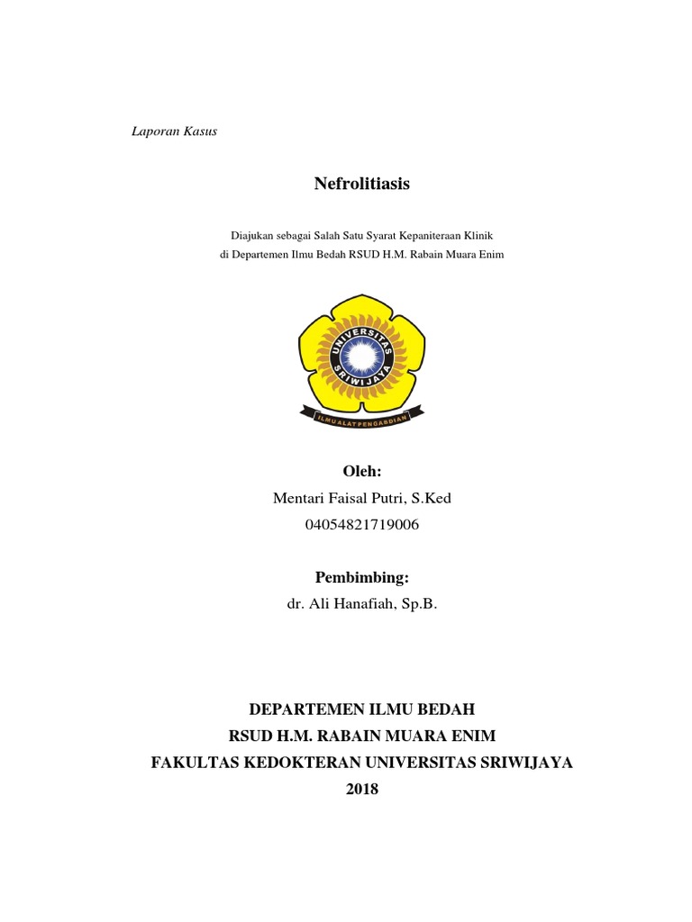 Laporan Kasus Nefrolitiasis | PDF | Sains & Matematika