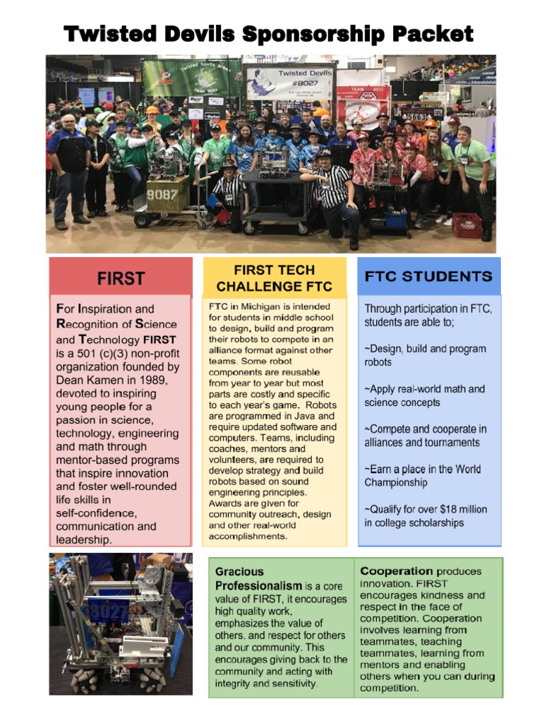 2018 FTC Sponsorship Packet | PDF
