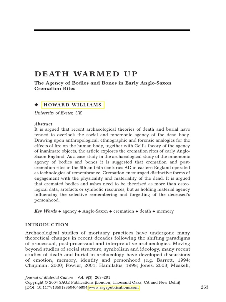 Death Warmed Up | Download Free PDF | Cremation | Burial