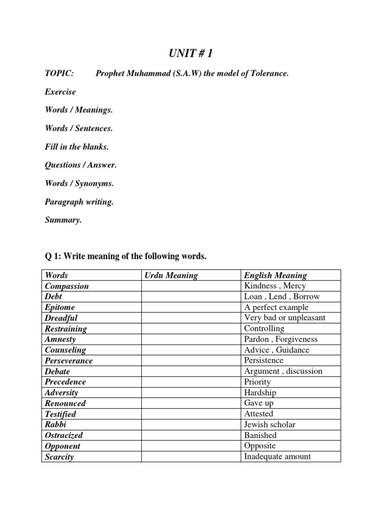 English Notes For Class 8 and 9 CHPTR 1 To 15 | PDF | Muhammad Ali ...