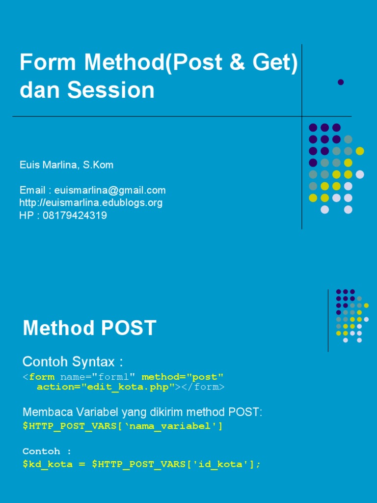 Materi 9 - Form Method Get & Post Dan Session | PDF