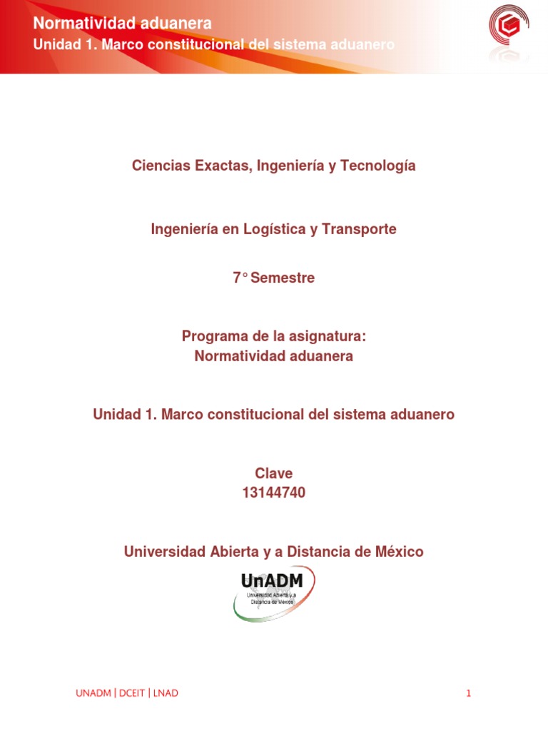 UNADM | PDF | aduana | Arancel
