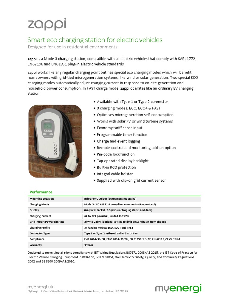 Zappi 32a1 | PDF | Electrical Grid | Manufactured Goods