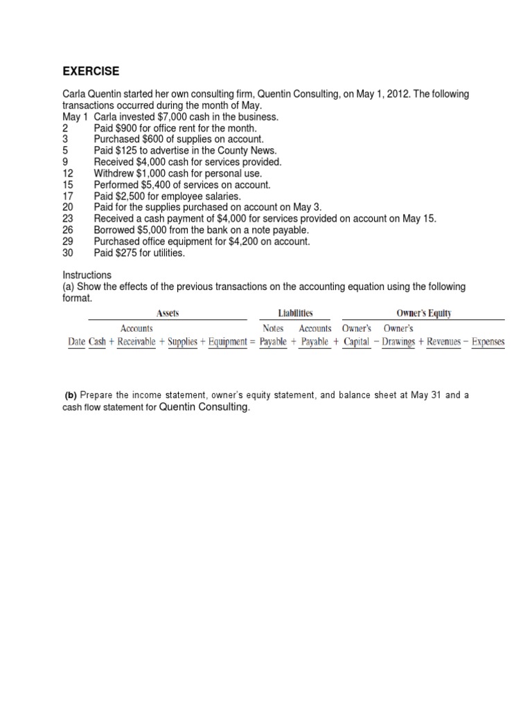 Tabular Analysis of Accounting Transactions | PDF | Expense | Equity ...