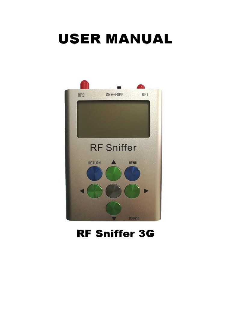 User Manual: RF Sniffer 3G | PDF | Battery Charger | Digital Signal ...