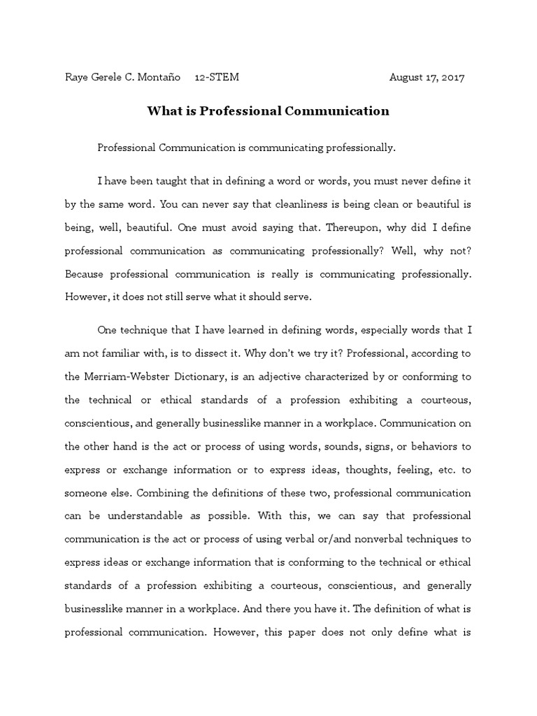 Professional Communication | PDF | Etiquette | Communication