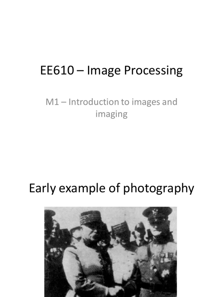 EE 610 M1 Introduction To Imaging | PDF | Pixel | Image Resolution