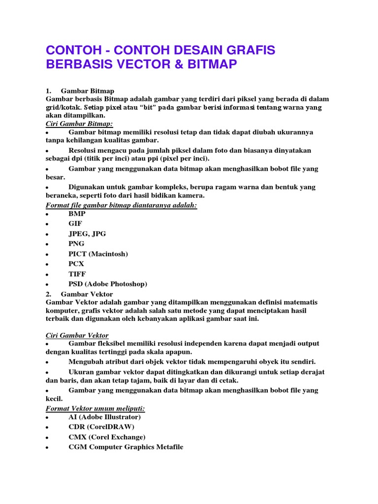 Desain Grafis: Bitmap vs Vektor | PDF