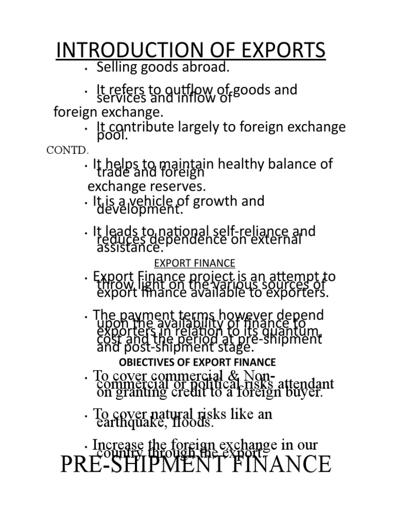 Introduction of Exports: Selling Goods Abroad | PDF | Letter Of Credit ...