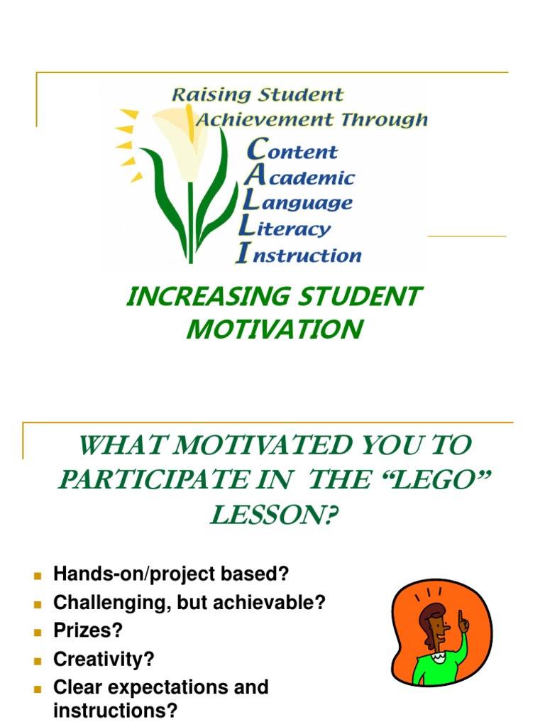 Increasing Student Motivation | PDF | Motivation | Motivational