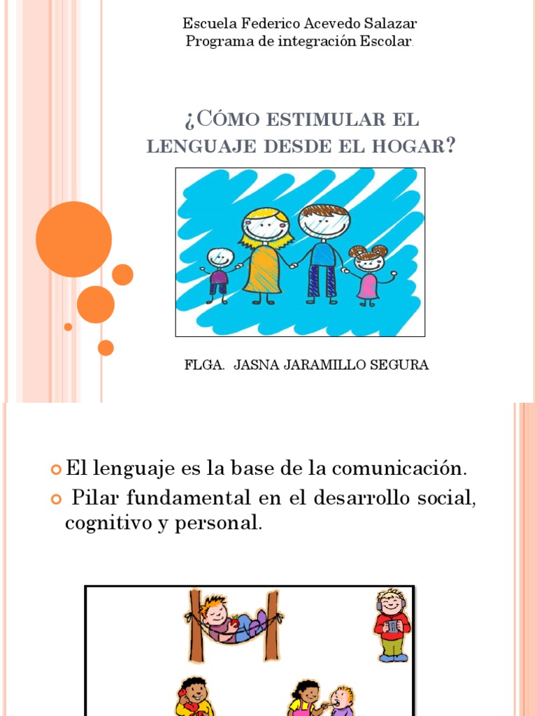 Estimulación del Lenguaje en Casa | PDF | Aquisición de idioma ...