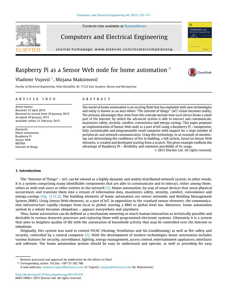 Raspberry Pi As A Sensor Web Node For Home Automatoin PDF | Download ...