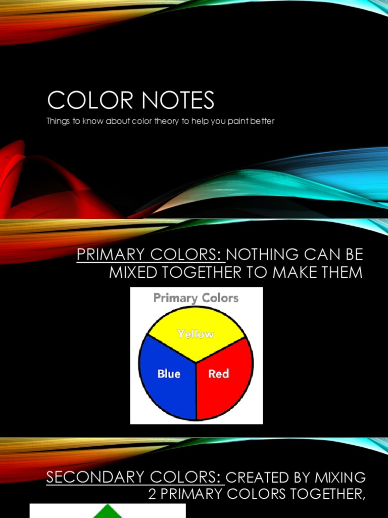 Color Theory Notes For Painting | PDF | Color | Light
