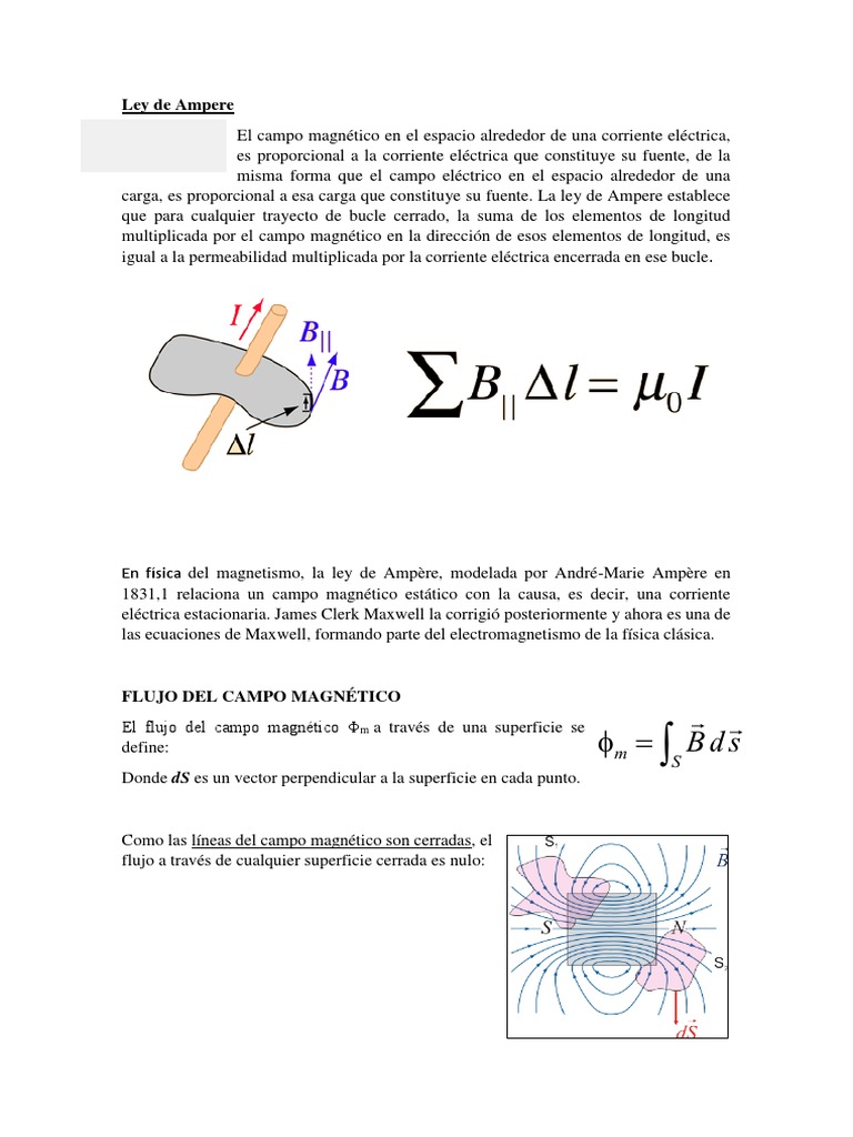 Ley de Ampere | PDF | Campo magnético | Física teórica