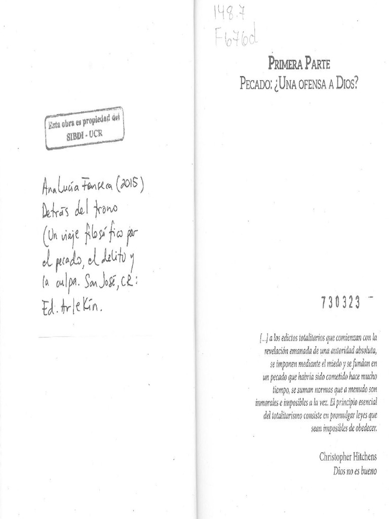 Pecado. ¿Una Ofensa A Dios? | PDF | Dios | Divinidad (disciplina académica)