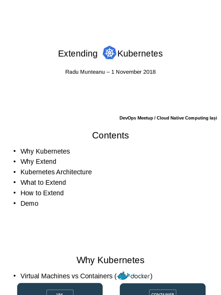 Extending K8s | PDF | Software Development | Computer Architecture