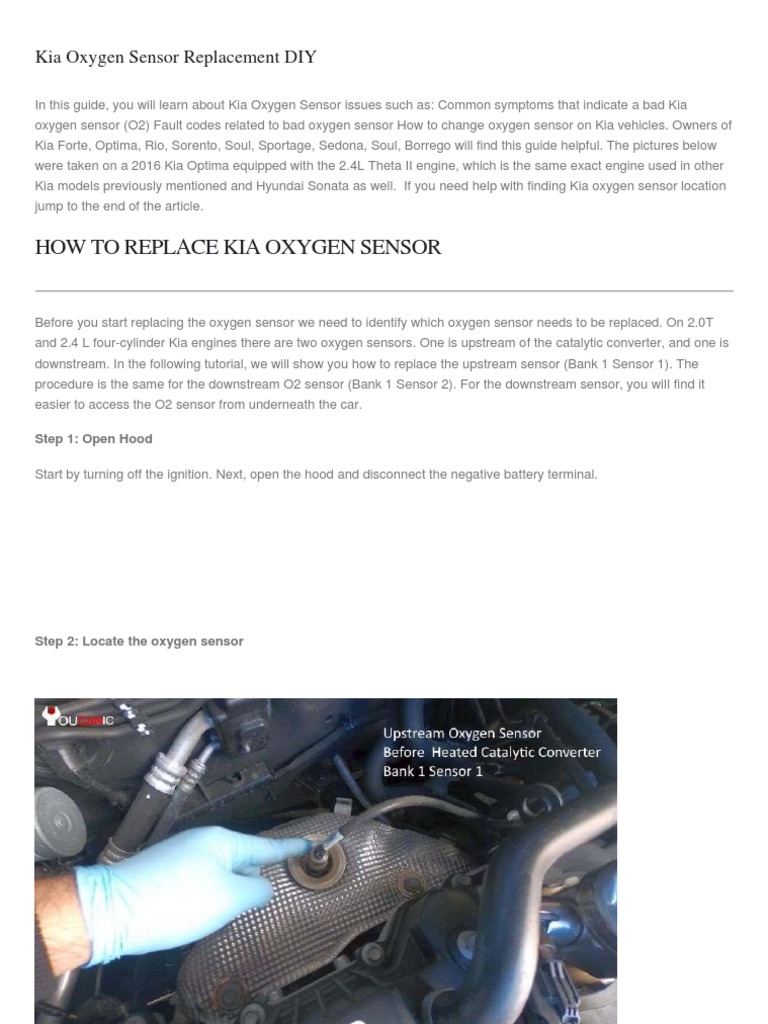 2-Kia Oxygen Sensor Replacement DIY | PDF | Transportation Engineering ...