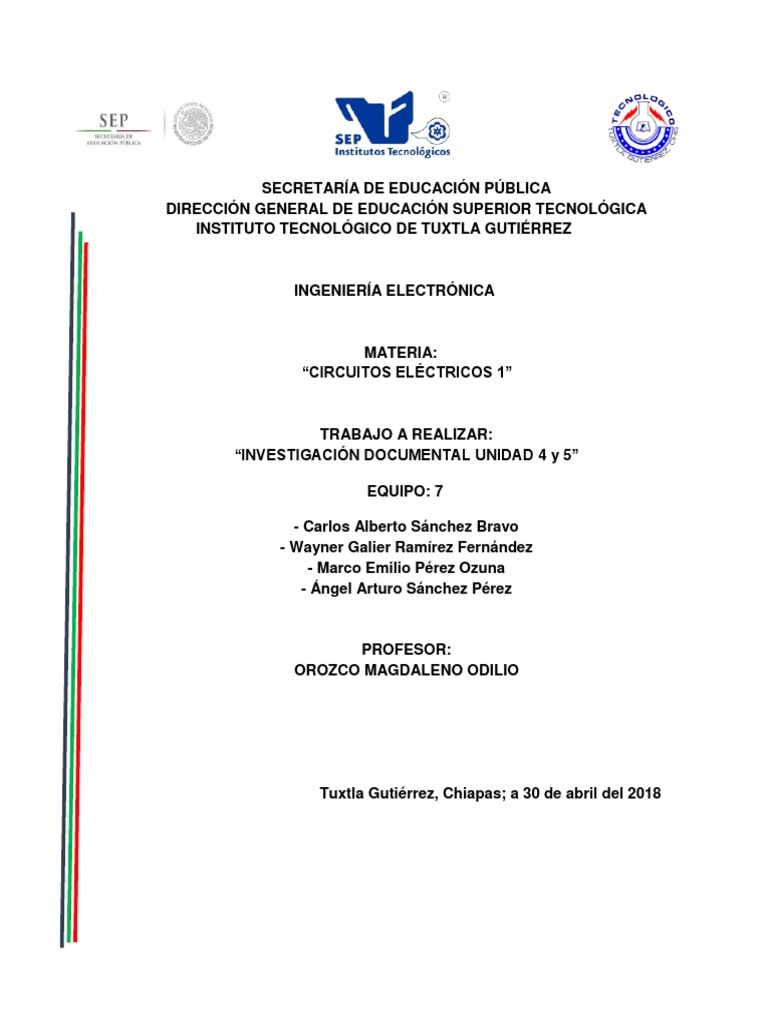 Circuitos Electricos U4 Y U5 | PDF | Inductor | Corriente eléctrica