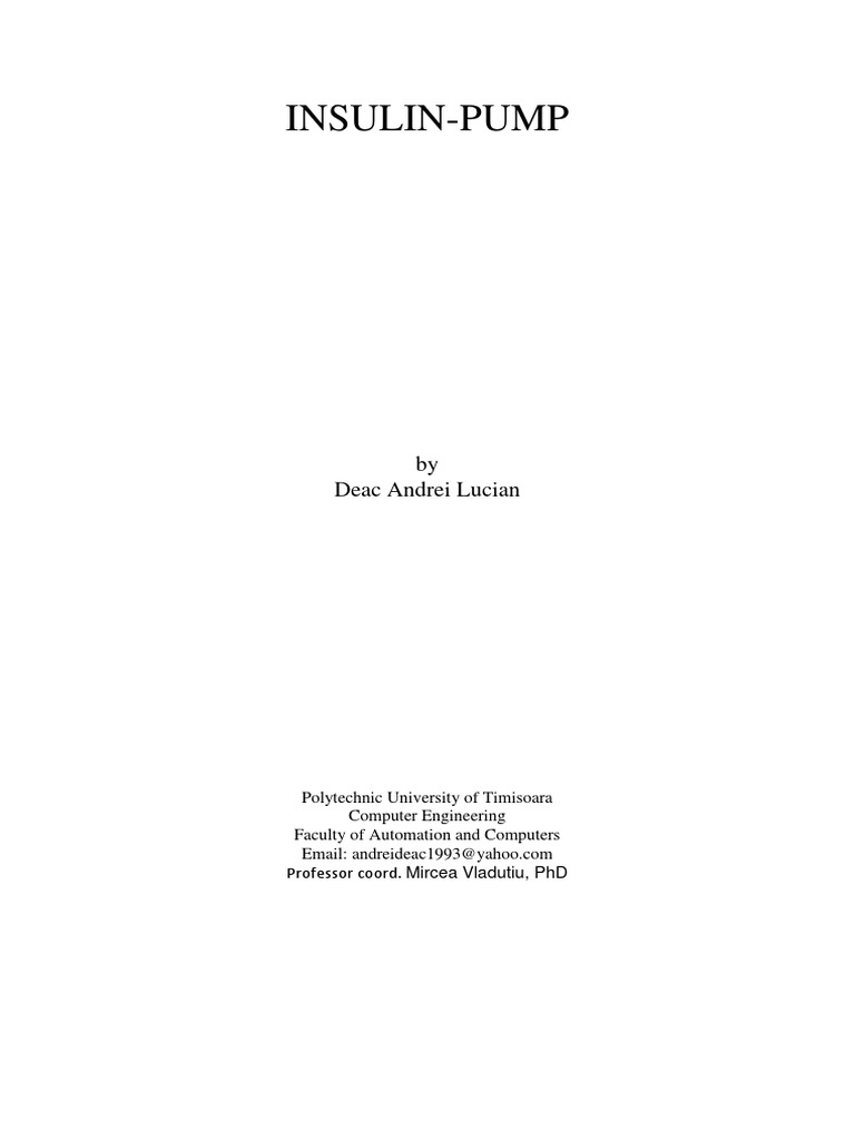 Insulin Pump Project | PDF | Endocrine Pancreas | Diabetes