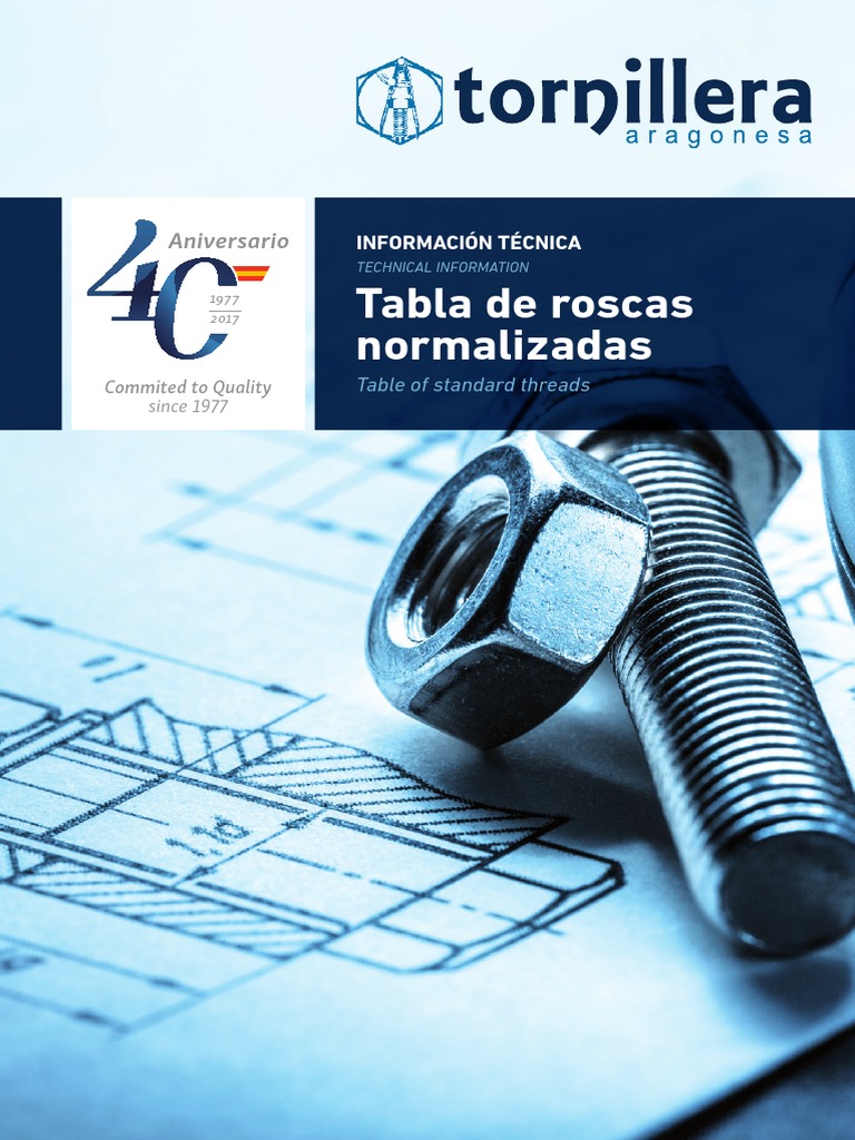 Tabla Roscas NORMAS | Tornillo | Materiales de construcción