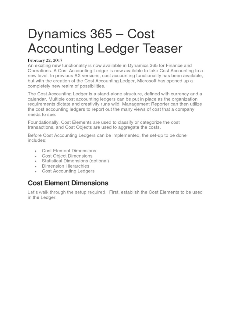 Cost Accounting 365 | PDF | Cost Accounting | Debits And Credits