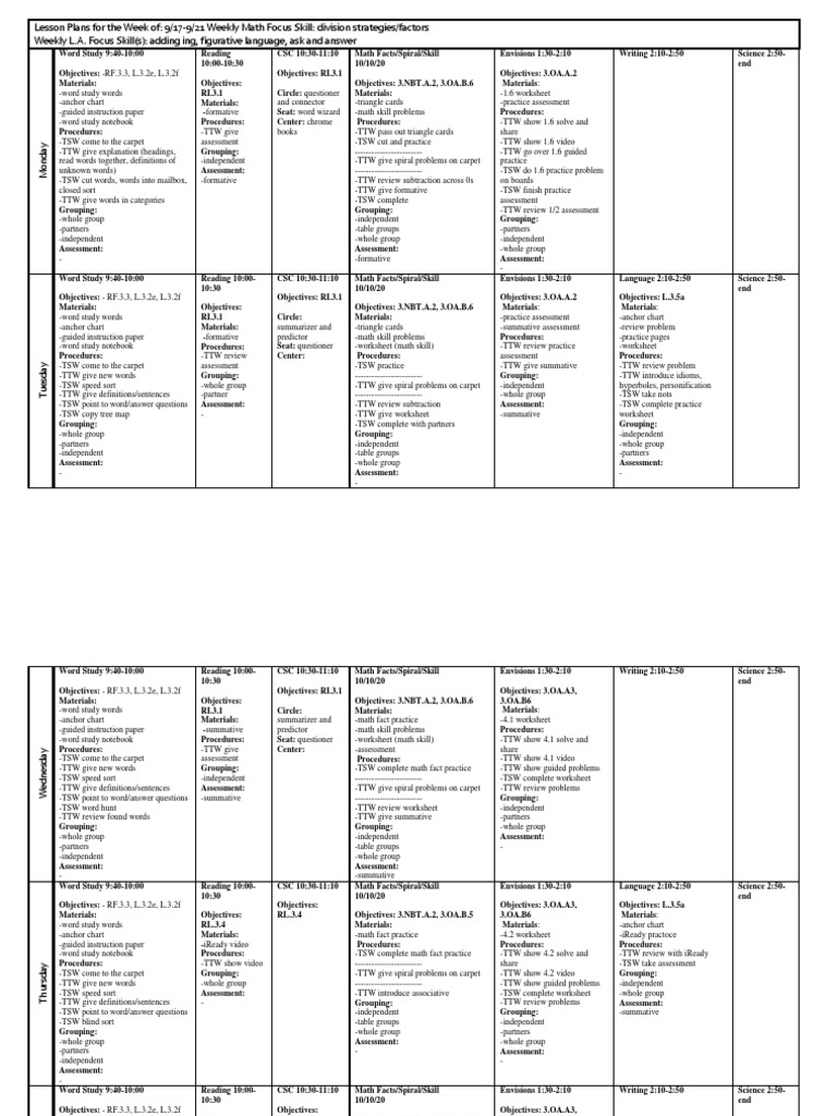 Week 6 LP | Download Free PDF | Teaching Mathematics | Learning