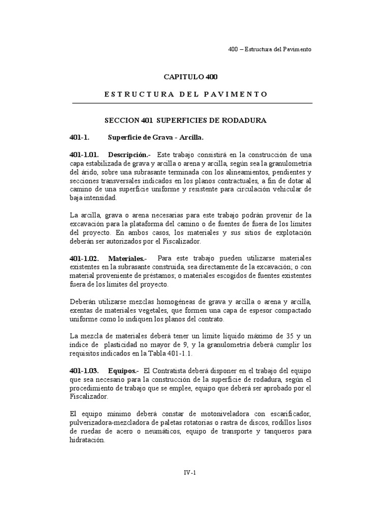 Estructura Pavimento Mop 001 F | PDF | Hormigón | Neumático