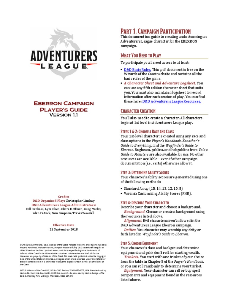 Eberron Campaign Player's Guide v1.1 | PDF | Dungeons & Dragons ...