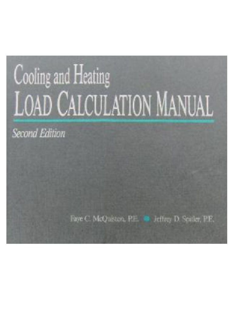 Cooling and Heating Load Calculation Manual | PDF