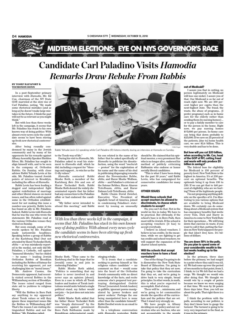 Hamodia | PDF | Rabbi | Rebbe