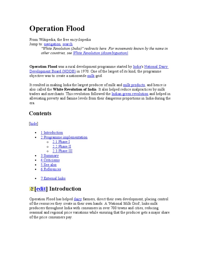 Operation Flood | PDF | Dairy | Economies