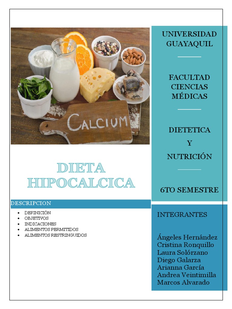 Dieta Hipocalcica | PDF | Leche | Alimentos