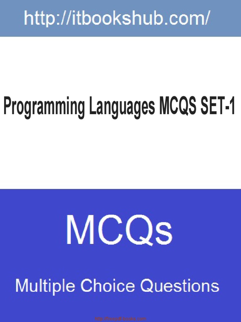 Programming Languages MCQs Set | PDF | Computer Program | Programming