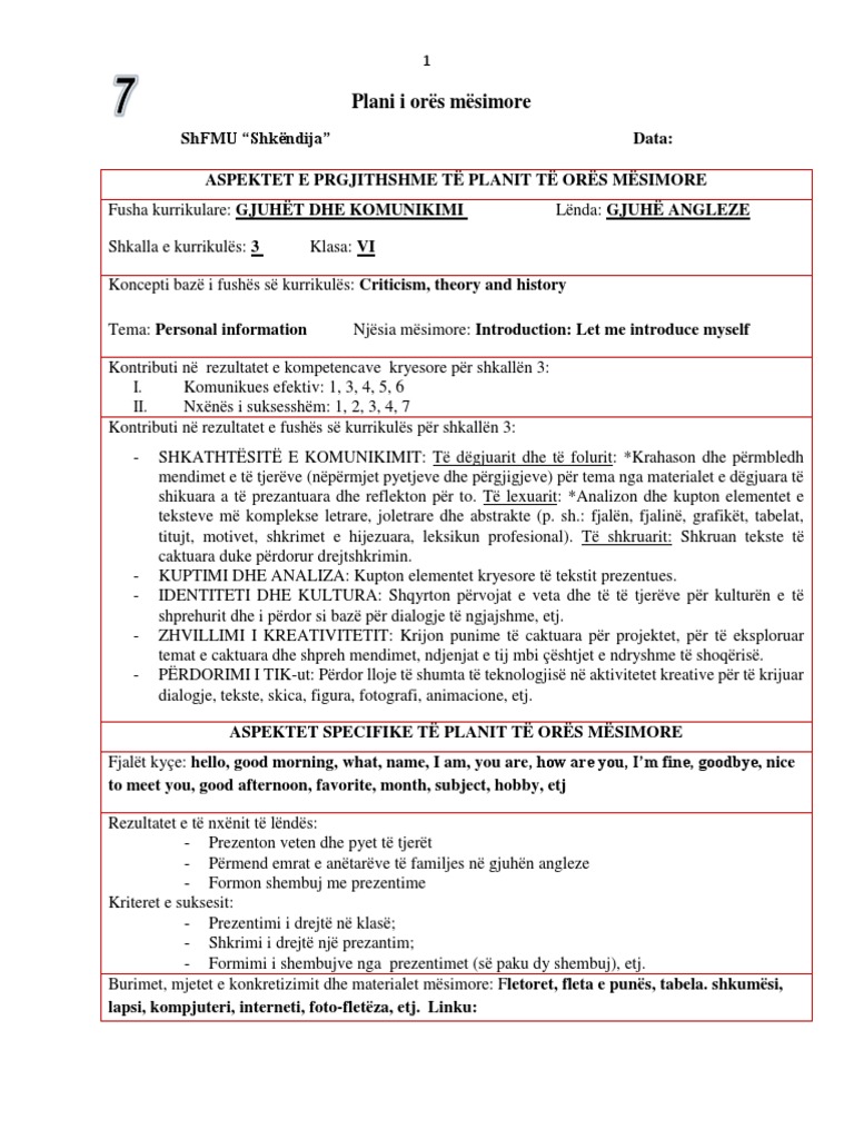 Plani Ditor-Introduction Let Me Introduce Myself-1-1 | PDF