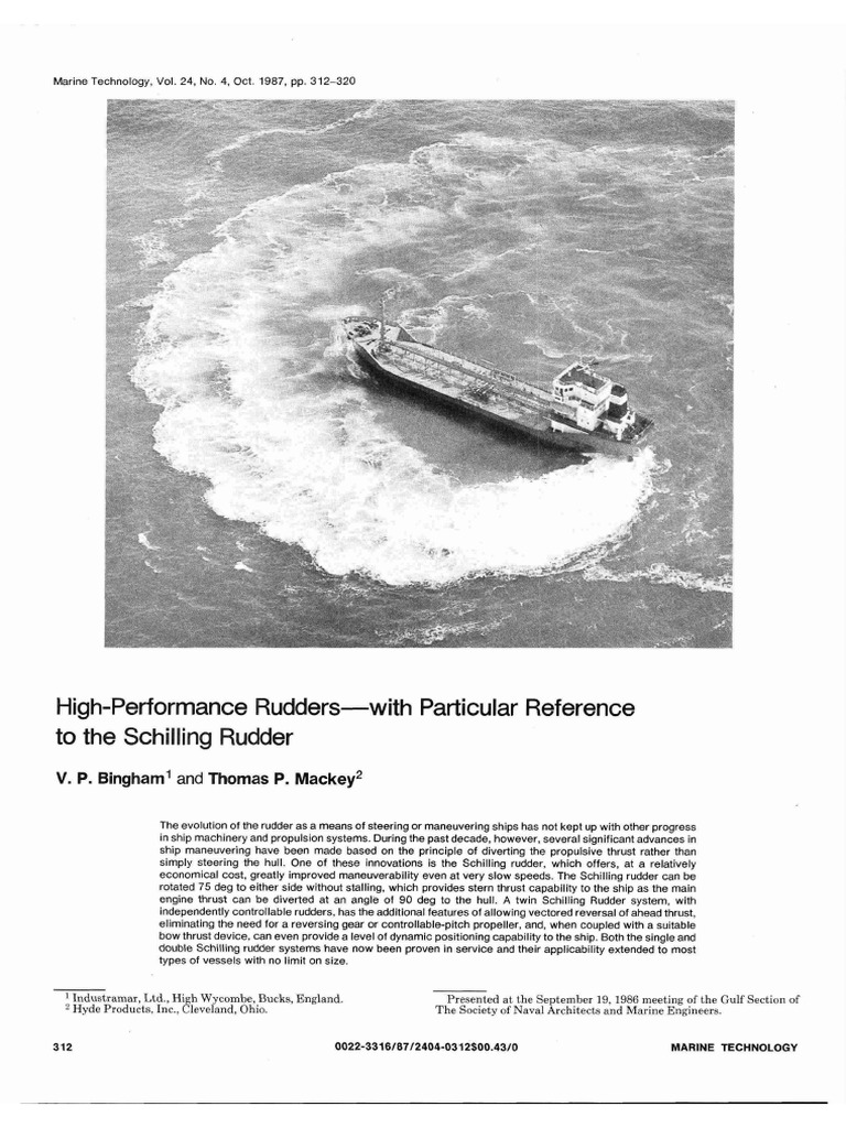 Rudder Schilling | PDF