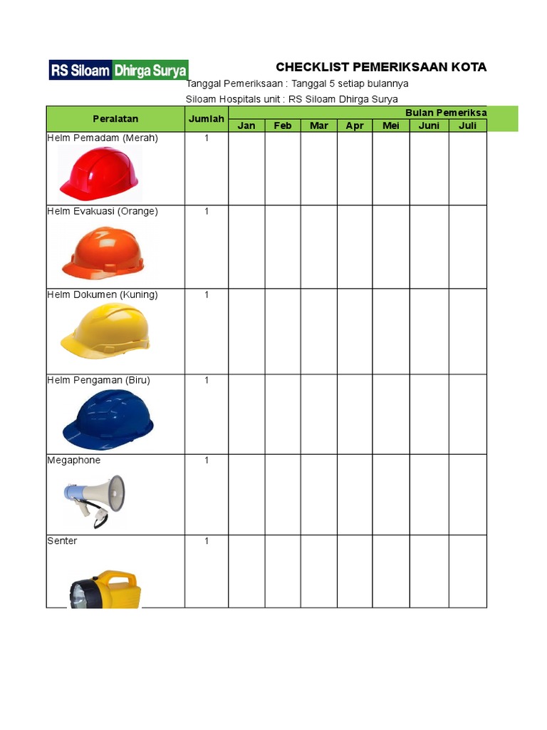 Checklist Pemeriksaan Kotak K3 | PDF