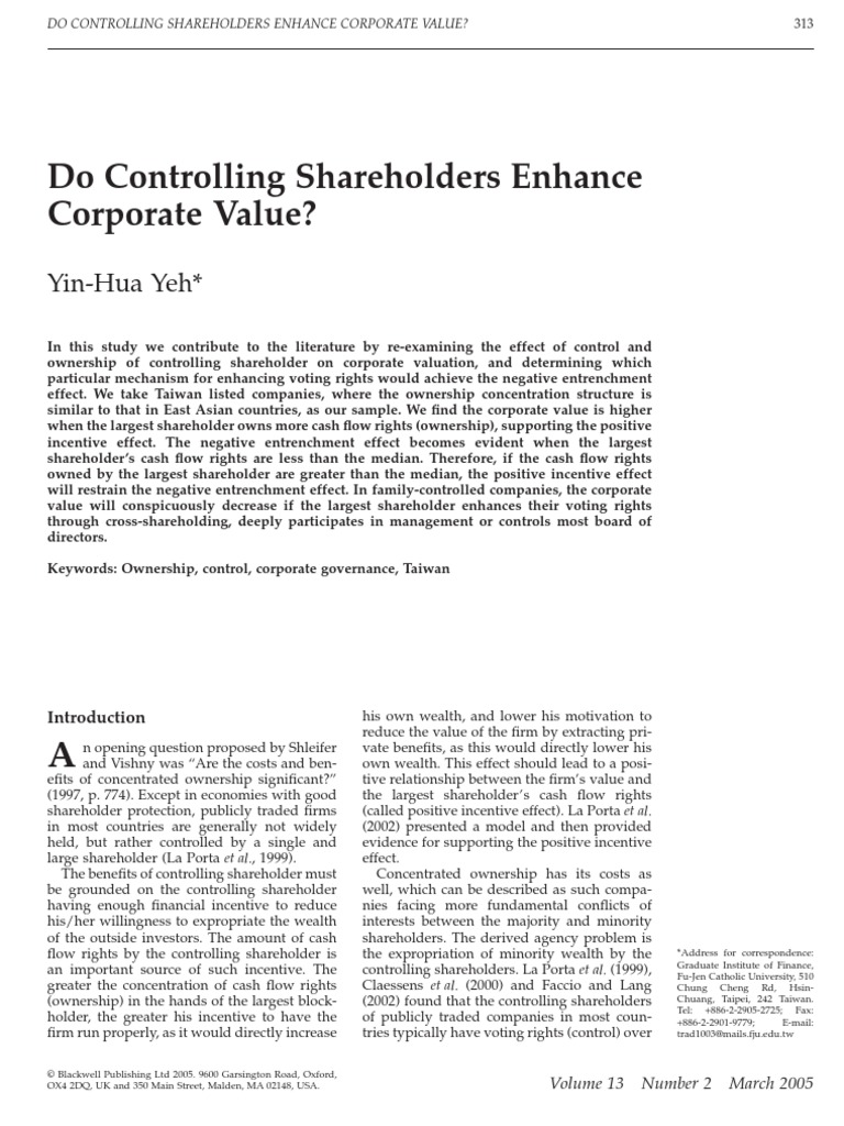 Corporate Value Enhance | PDF | Public Company | Book Value