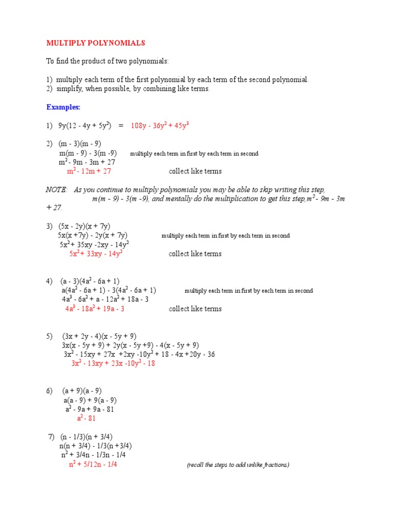 Multiply Polynomials | PDF | Numerical Analysis | Mathematics Of Computing
